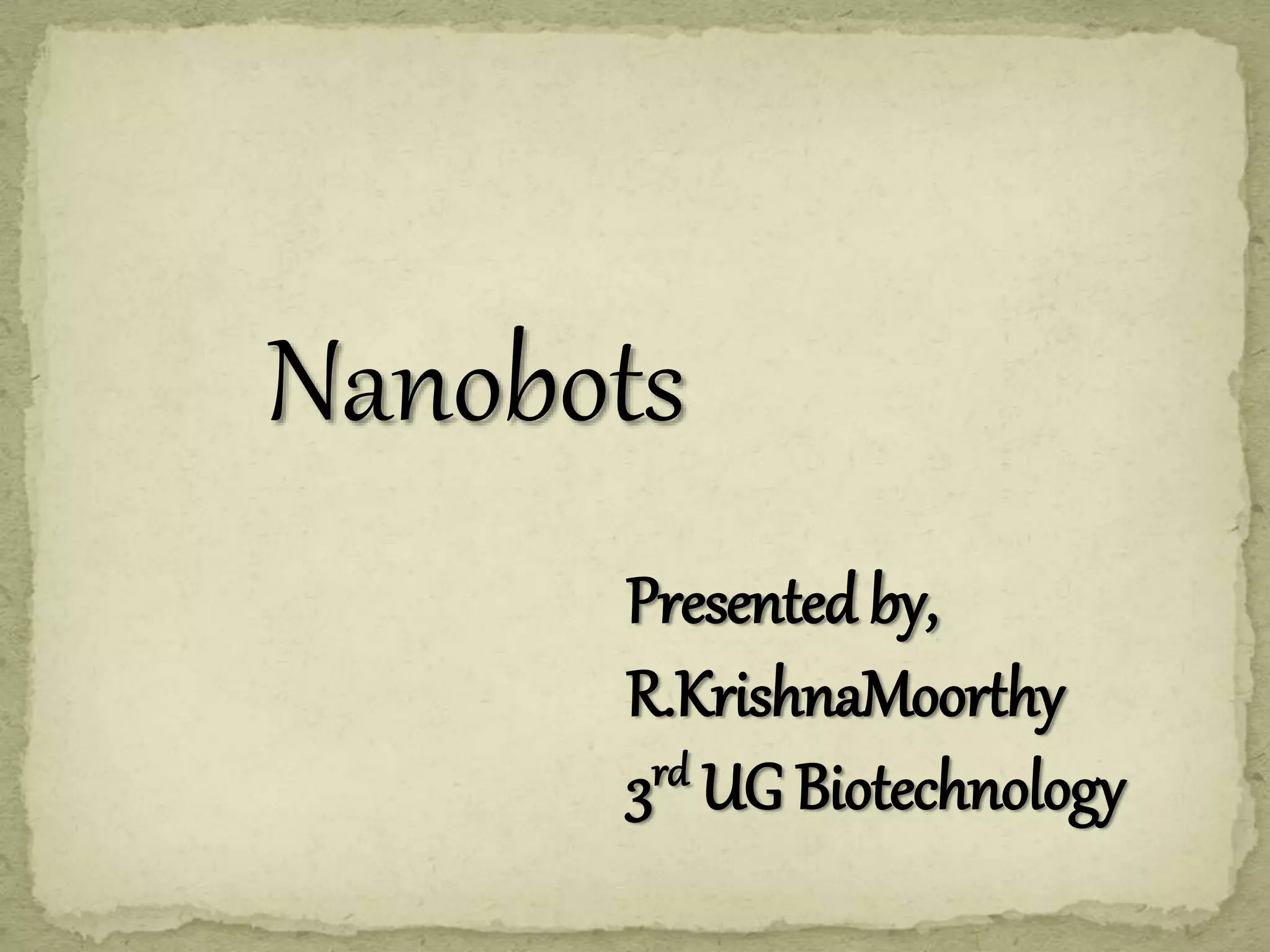 Nanobots | PPTX