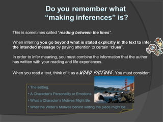 Making inferences: Exercises | PPT