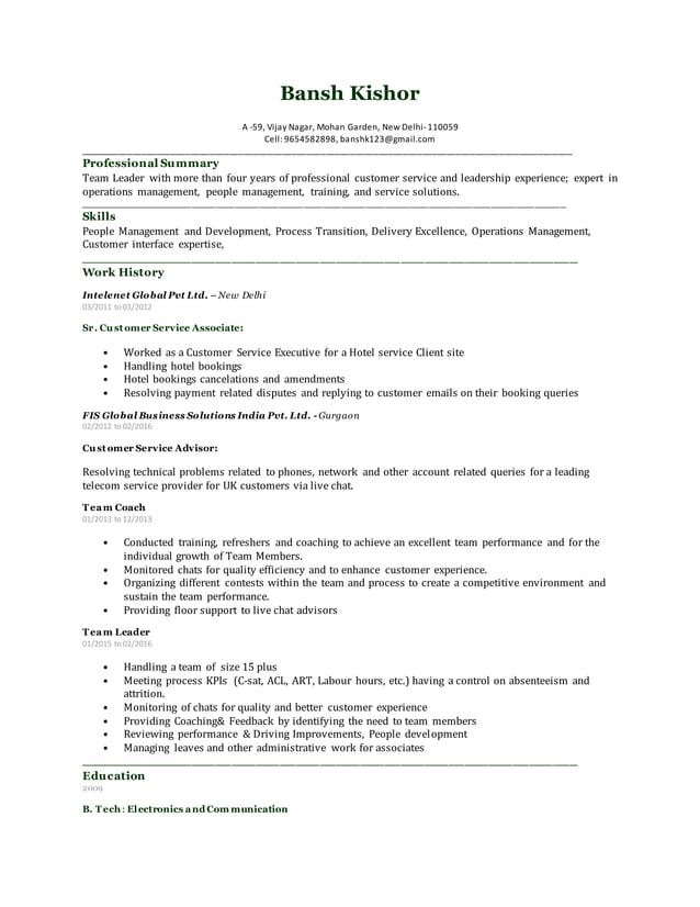 Bansh Kishor- Resume | PDF