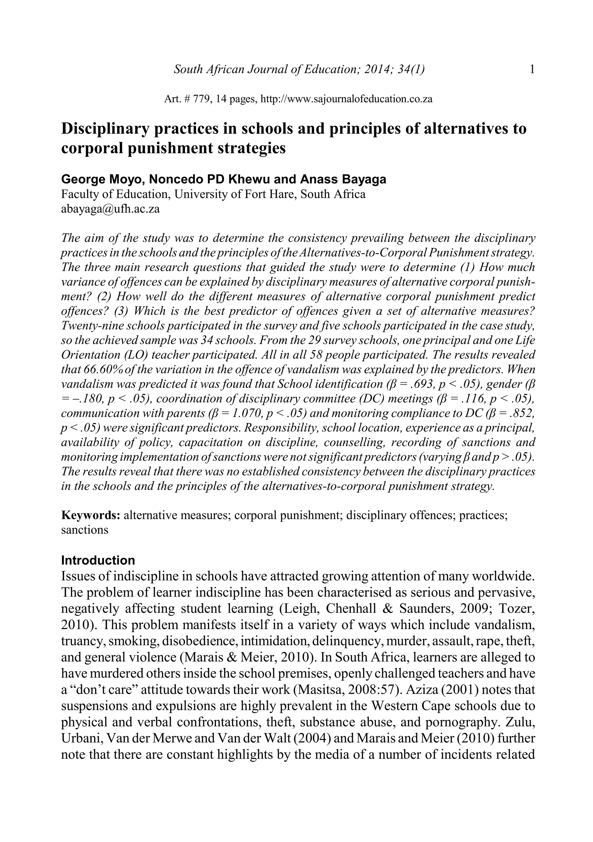 Disciplinary Practices | PDF
