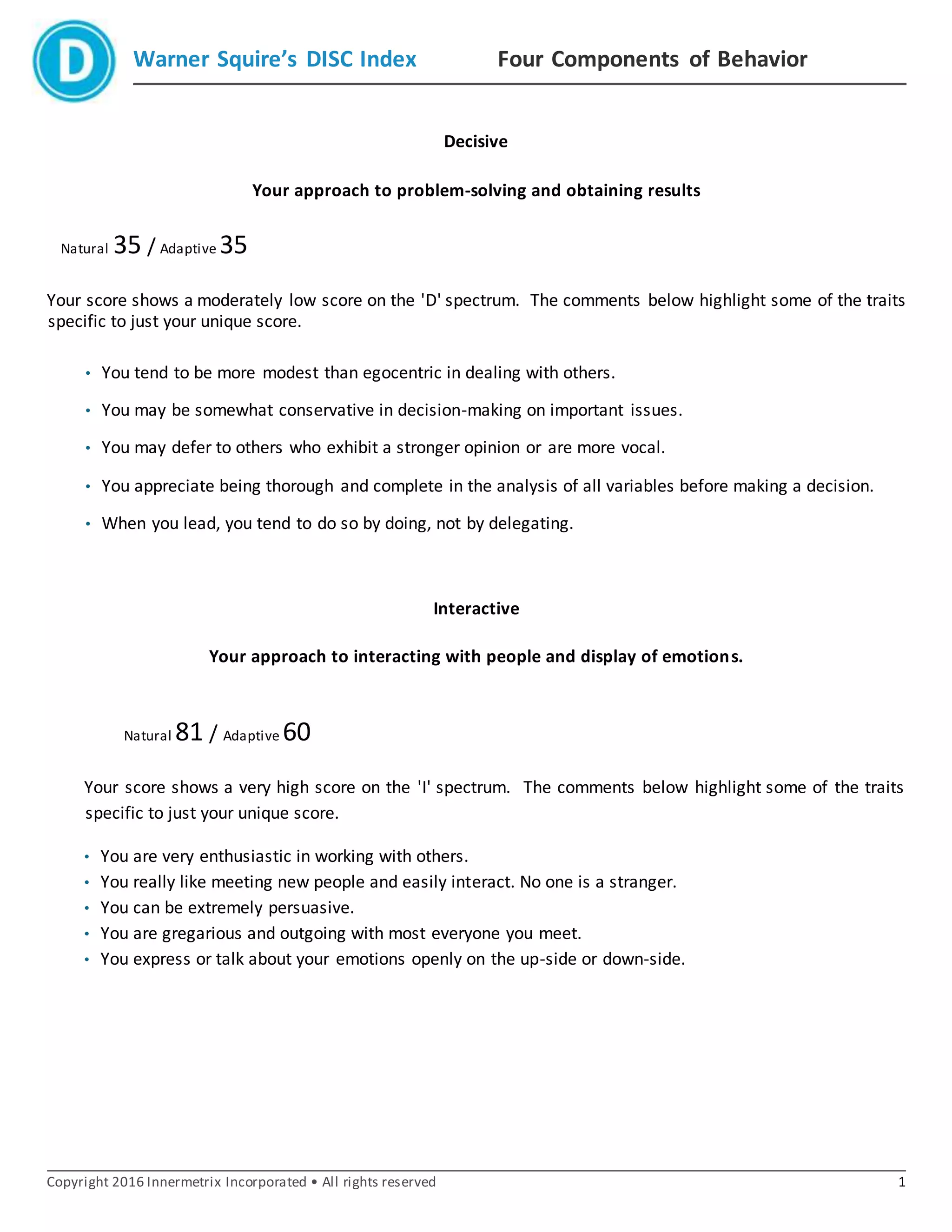 Warner Squire DISC | DOCX