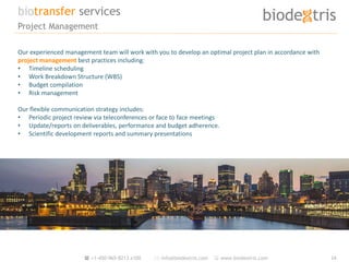 Biodextris Presentation - New client presentation | PDF | Biotech and ...