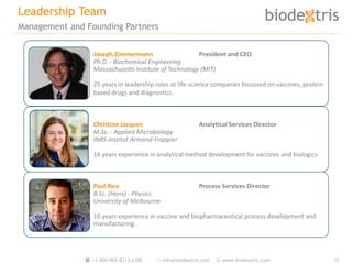 Biodextris Presentation - New client presentation | PDF | Biotech and ...