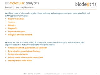 Biodextris Presentation - New client presentation | PDF | Biotech and ...