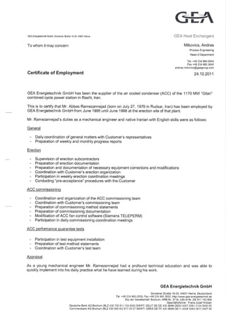 GEA Certificate of Employment1 | PDF