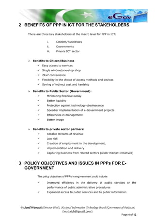 e-Government And Public Private Partnership (PPP) | PDF