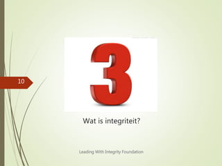 Integriteit 101 (SLM) | PPT