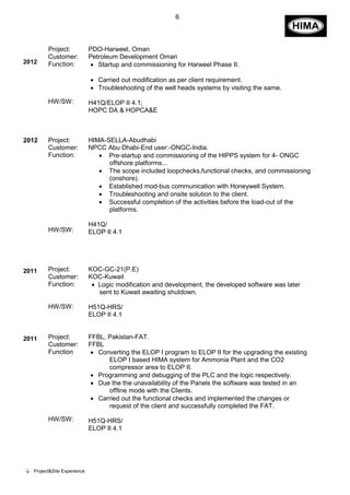 Project&Site Experience | PDF