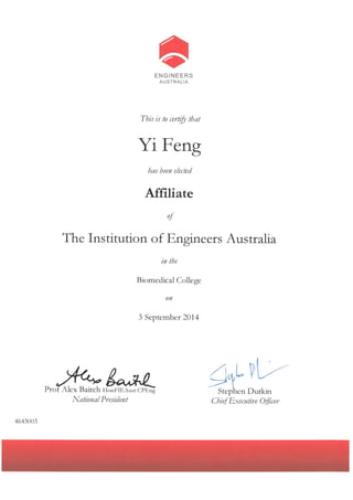 Bachelor's degree and engineers Australia certification | PDF