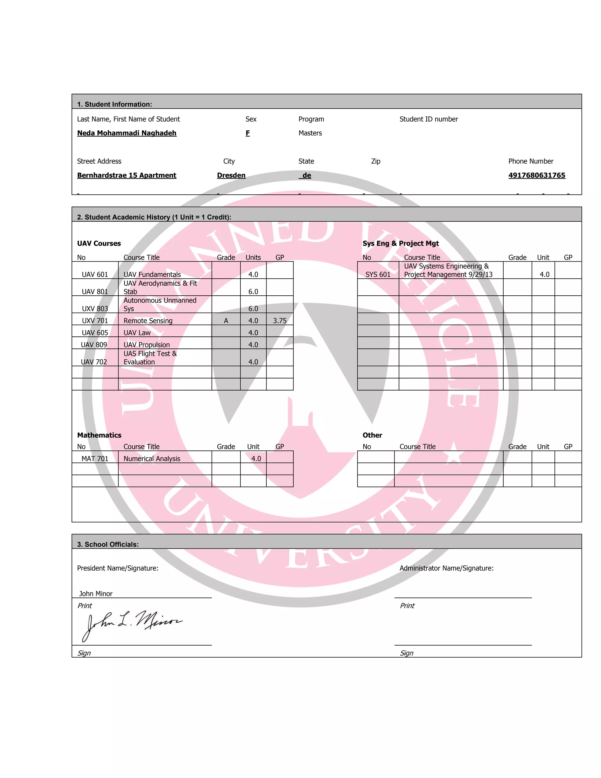 Neda Mohammadi UVU Transcript | PDF | Technology & Computing