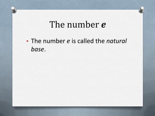 A28-3 number e | PPTX | Physics | Science