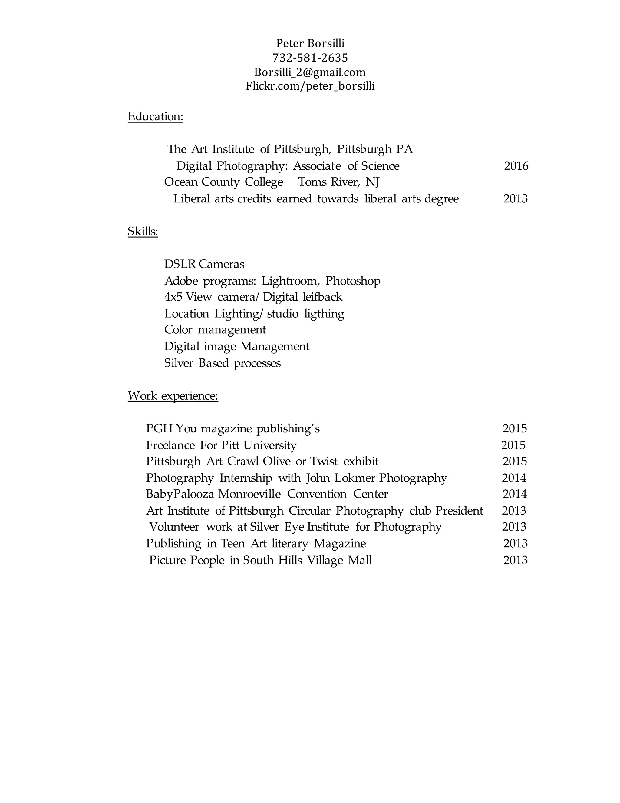 Peter_borsilli_resume | PDF | Free Download