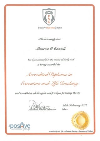 Accredited Diploma in Executive & Life Coaching | PDF