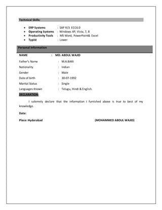 ABDUL WAJID(SAP) | DOCX