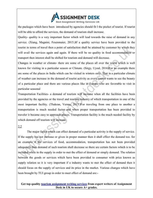 Detailed Sample Report on Travel and Tourism Sector | PDF