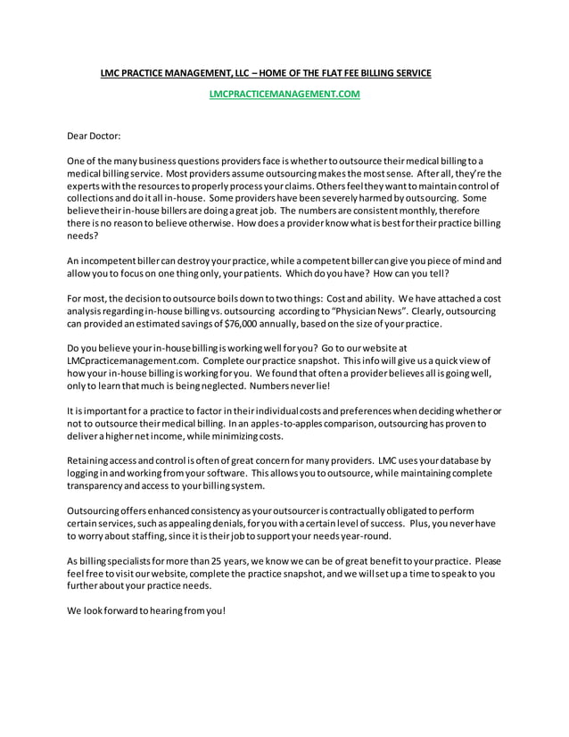 LMC intro letter | PDF