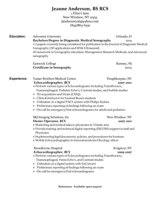 JEANNE ANDERSON Resume | DOCX