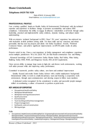 Shane Cruickshank resume | DOCX