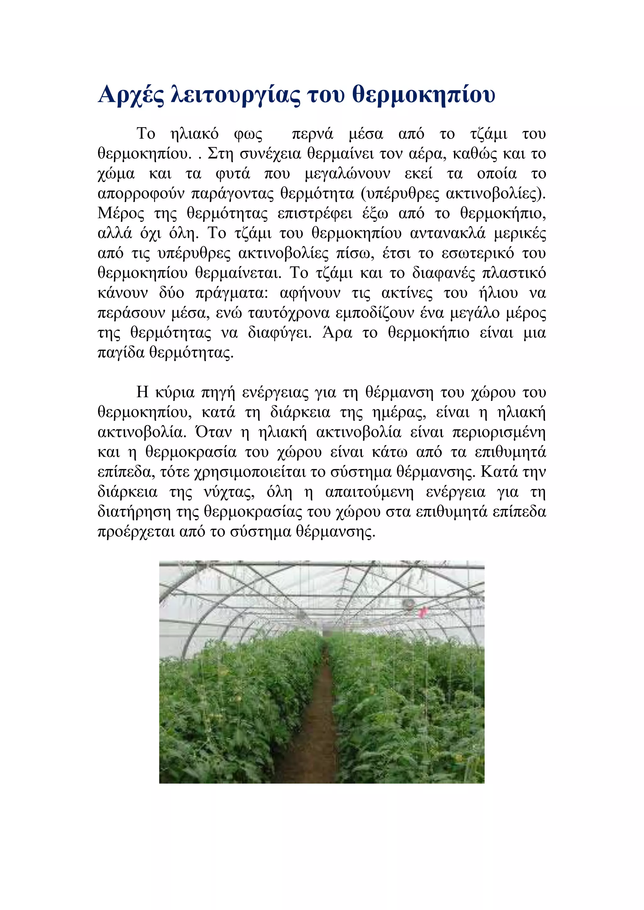 Θερμοκήπιο | DOCX