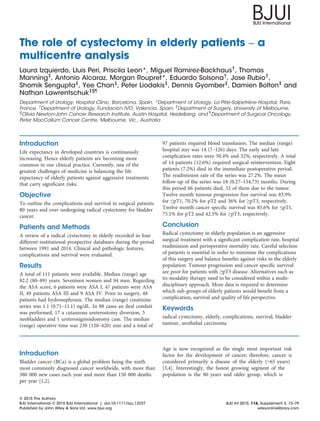 BJUI Cystectomy | PDF