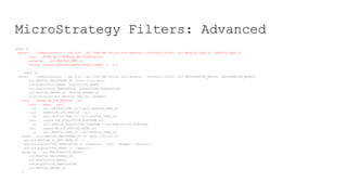 Microstrategy for Data Engineers | PDF