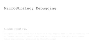 Microstrategy for Data Engineers | PDF