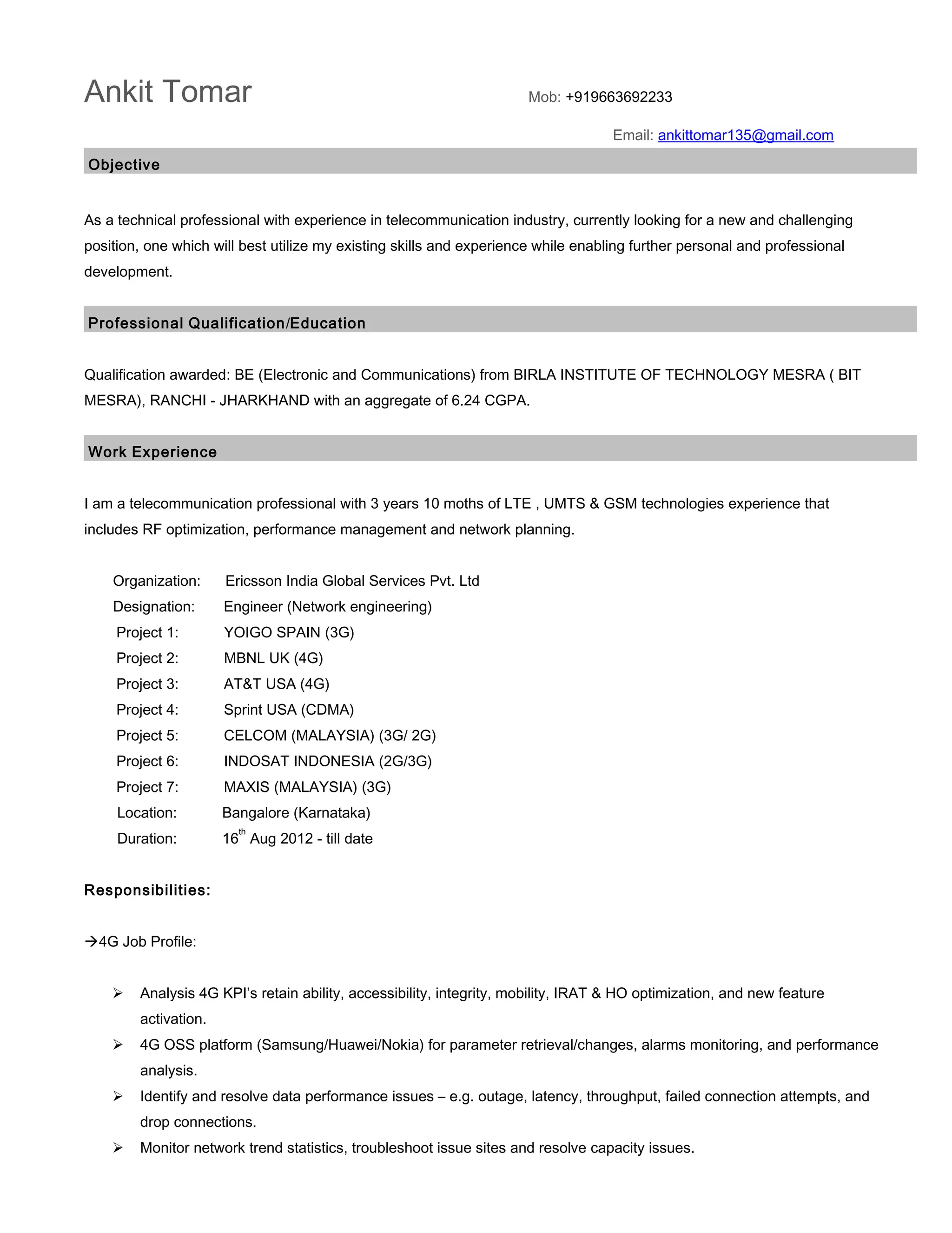 Ankit Tomar_Resume | PDF