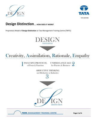D1 Design Distinction - Concept | PDF