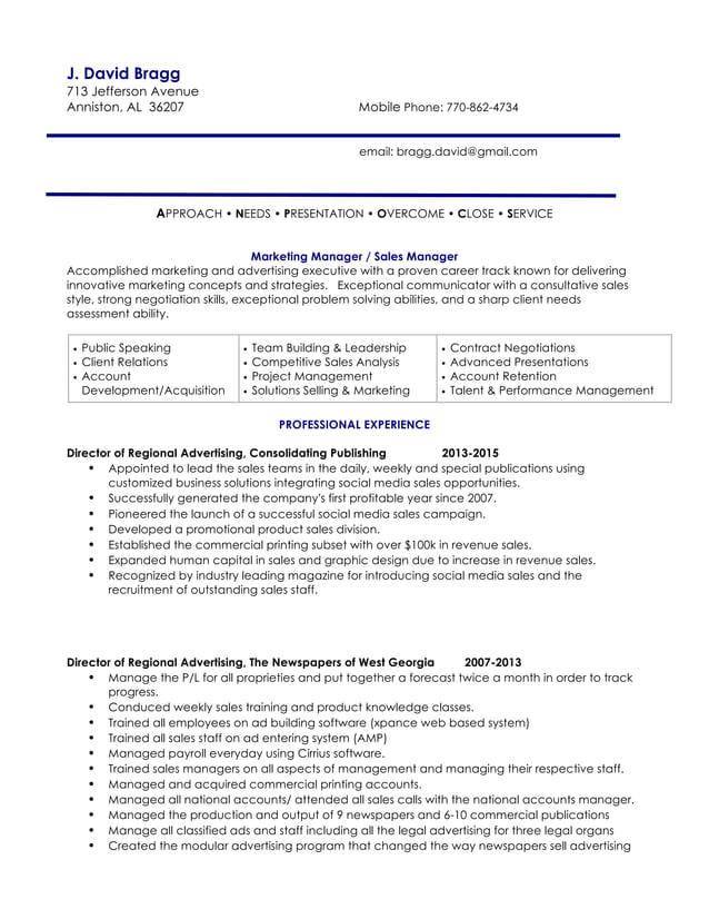 David_Bragg_Resume2013 | PDF