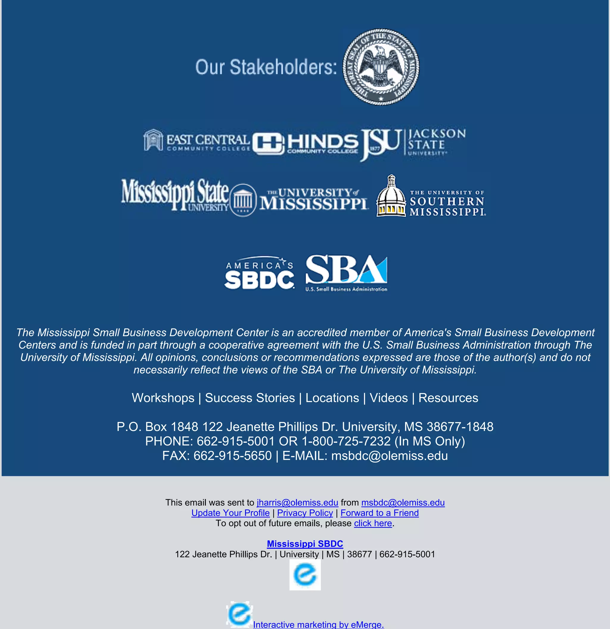 MSBDC Stakeholder Newsletter - October 2015 | PDF