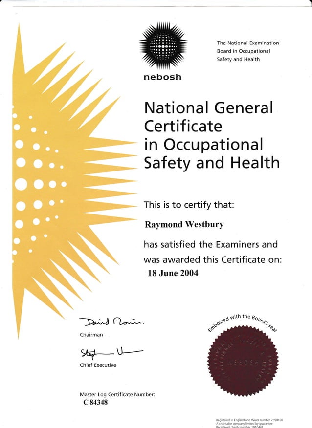 nebosh cert | PDF