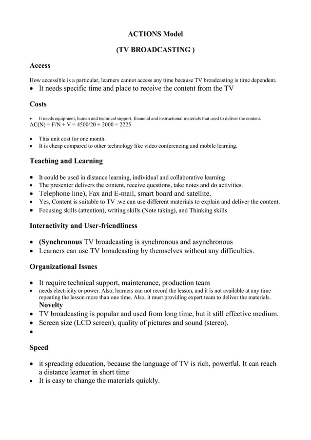 A2 actions model | PDF | IT and Internet Support | Internet