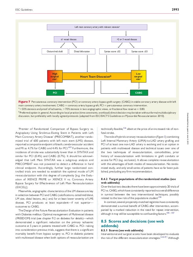 2013 ESC Guidelines (Chronic Stable Angina)