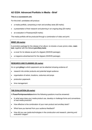 A2 advanced brief | PDF