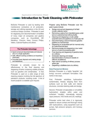 Tank Cleaning with BioSolve | PDF