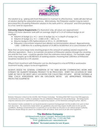 Tank Cleaning with BioSolve | PDF