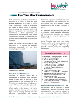 Tank Cleaning with BioSolve | PDF