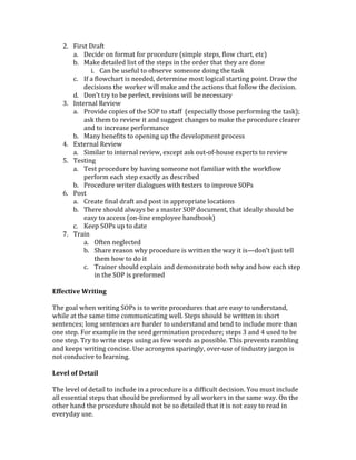 Developing SOPs | PDF