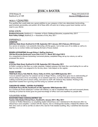 Jessica's Resume | PDF