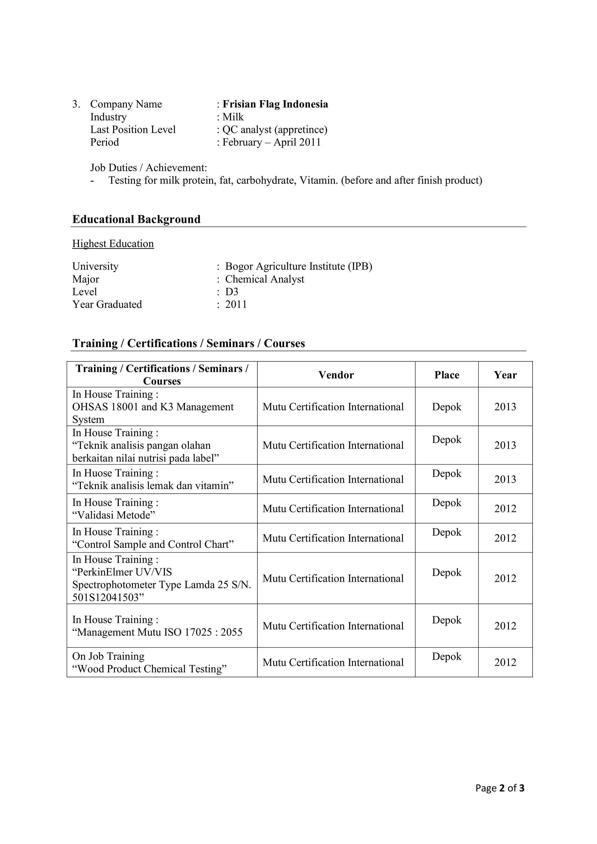 CV Eva Febrina terbaru | PDF