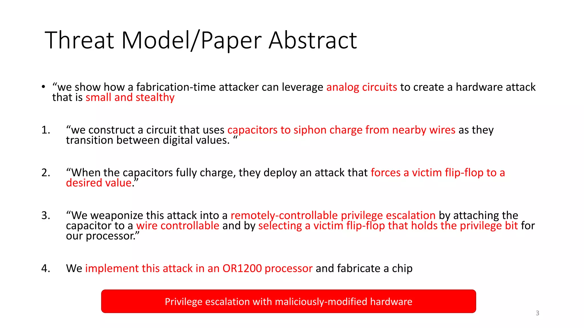 A2: Analog Malicious Hardware | PPTX