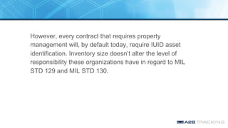 The Most Common Misconceptions About IUID and RFID Compliance | PPT