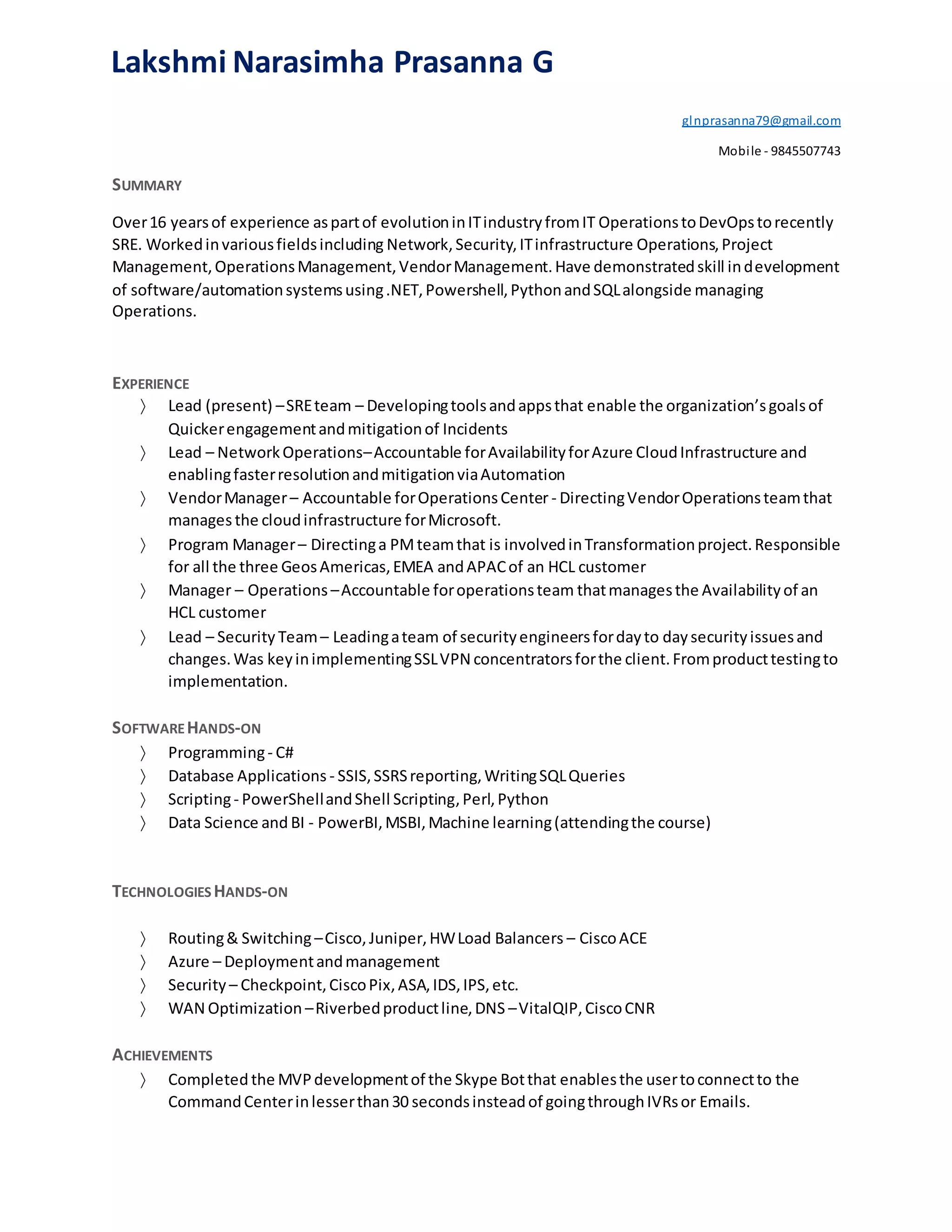 Lakshmi Narasimha Prasanna G - 2016-- | DOCX