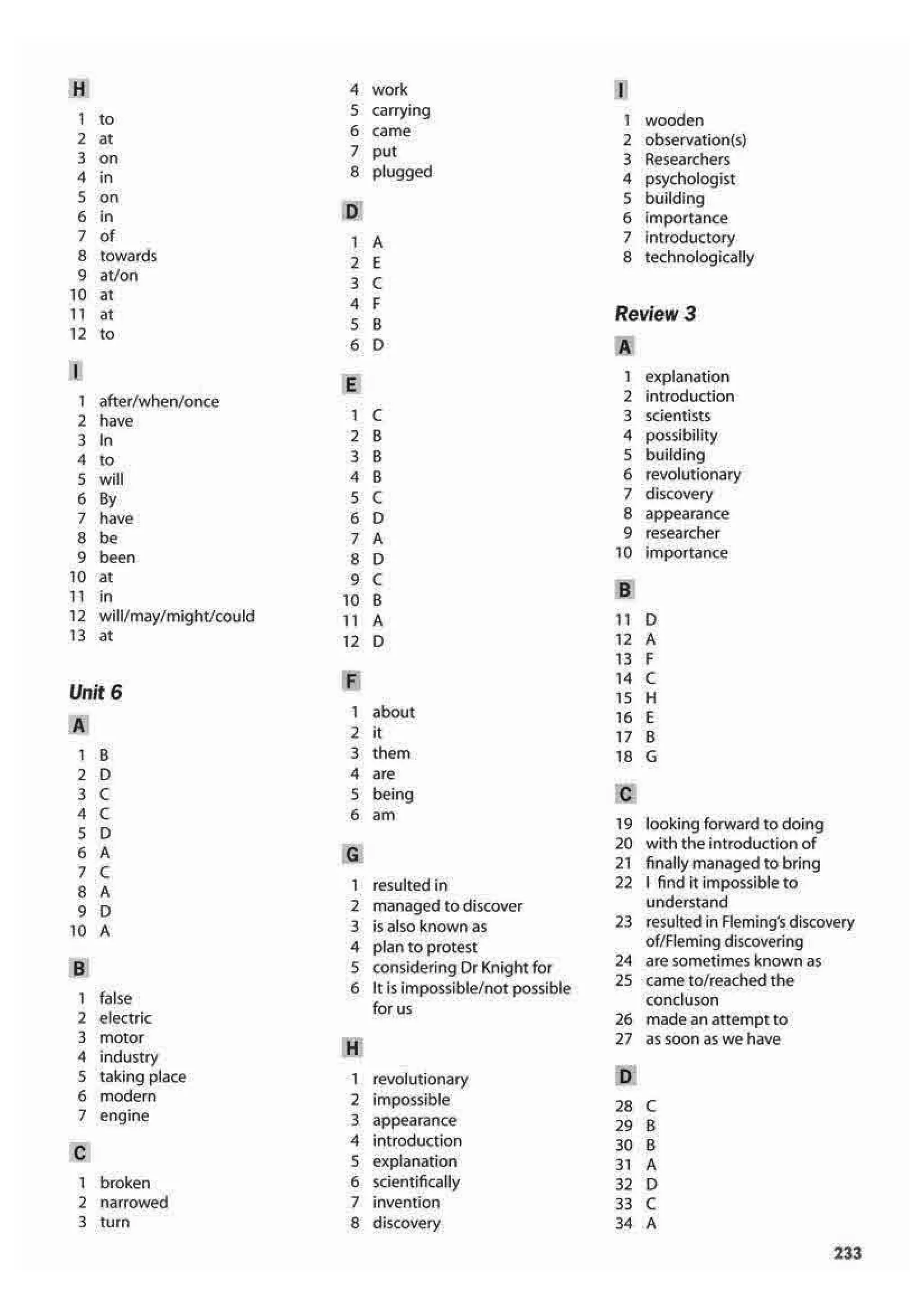 A2 b1 b2 answer key unit 5 | PDF