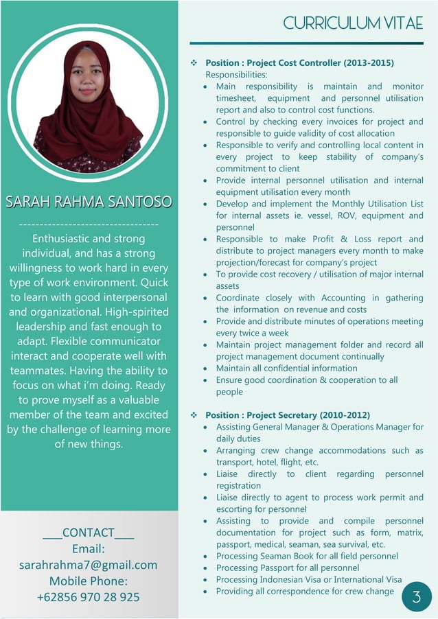 Sarah Rahma S. - CV | PDF