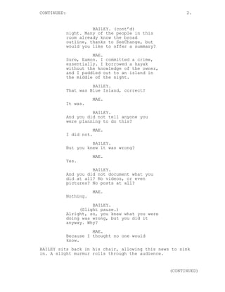 Script The Circle - Bailey-Mae scene | PDF