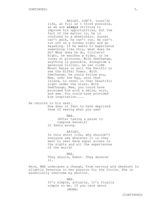 Script The Circle - Bailey-Mae scene | PDF