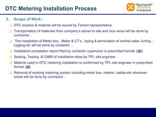 Installation of Metering System at DTC | PPTX