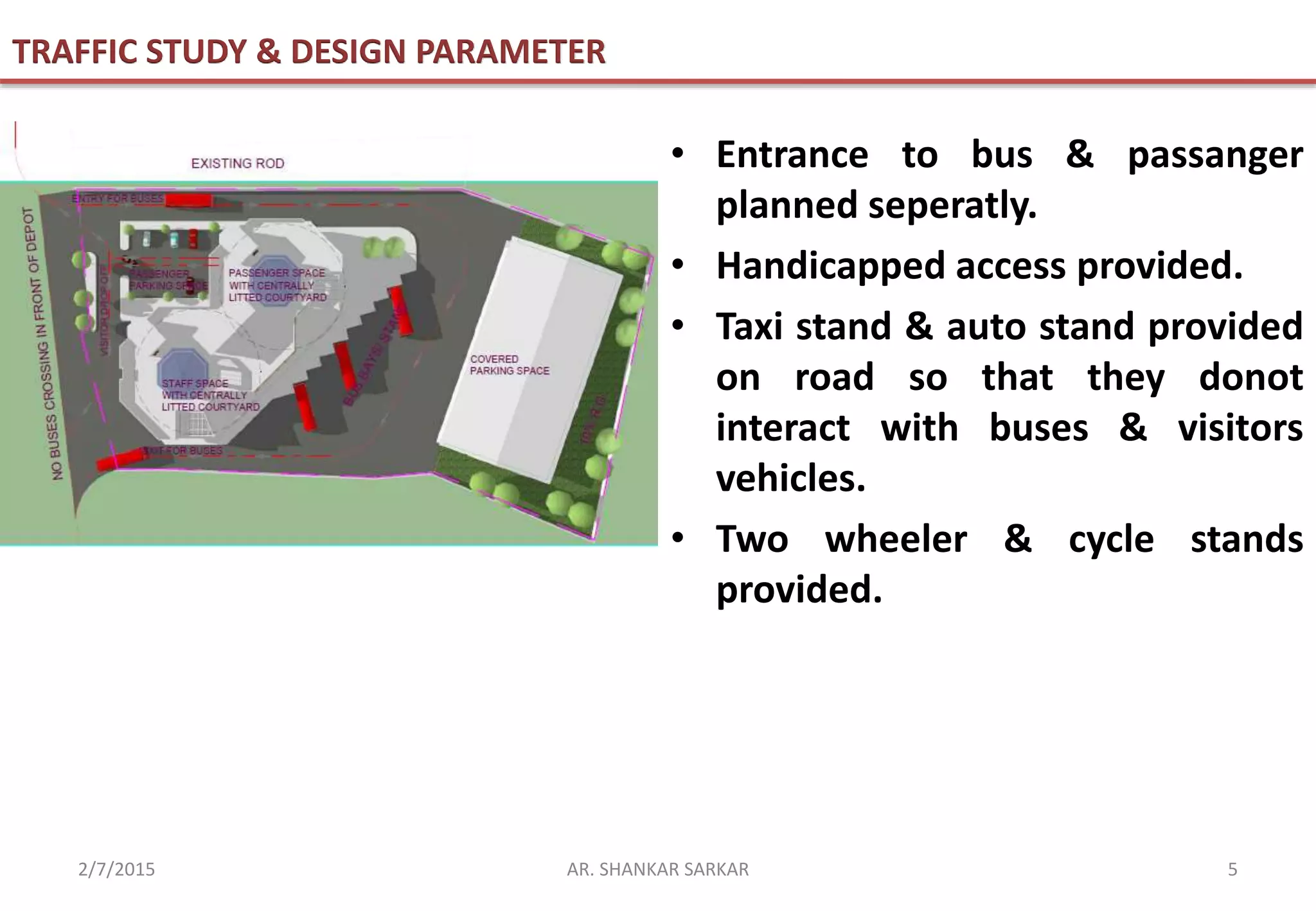 BUS DEPOT DESIGN PRESENTATION | PPTX