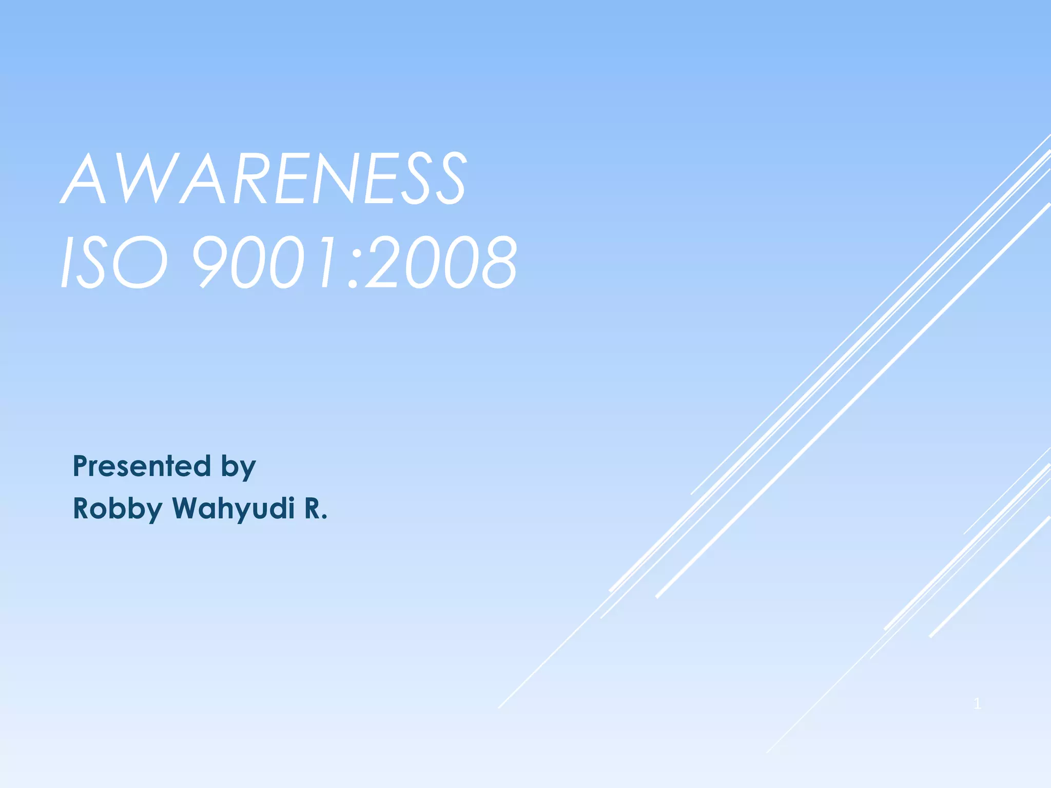 01_Awareness ISO 9001_Introduction | PPT